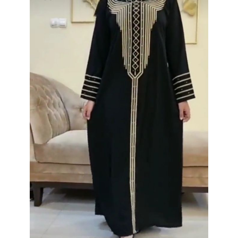Jubah Abaya Jubah Dress Robe Style Arab Dubai Saudi Sulam New Baju Raya ...