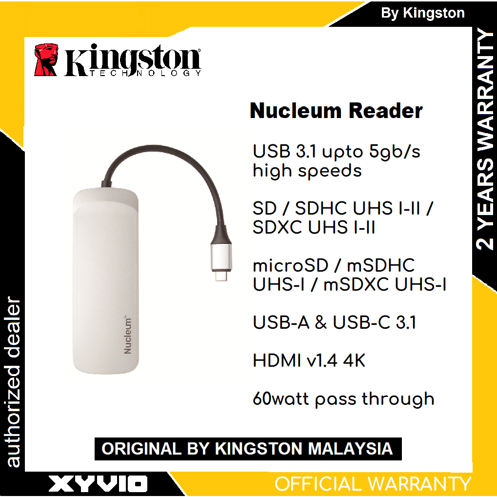 Kingston Nucleum USB Type-C Hub 7 Port Card Reader USB Hub HDMI HUBC1 ...
