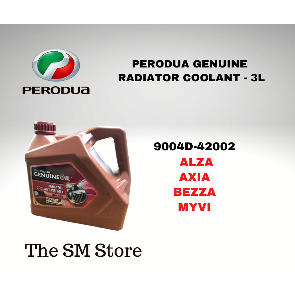 (READY STOCK) PERODUA GENUINE MYVI AXIA ALZA BEZZA RADIATOR COOLANT -3L ...