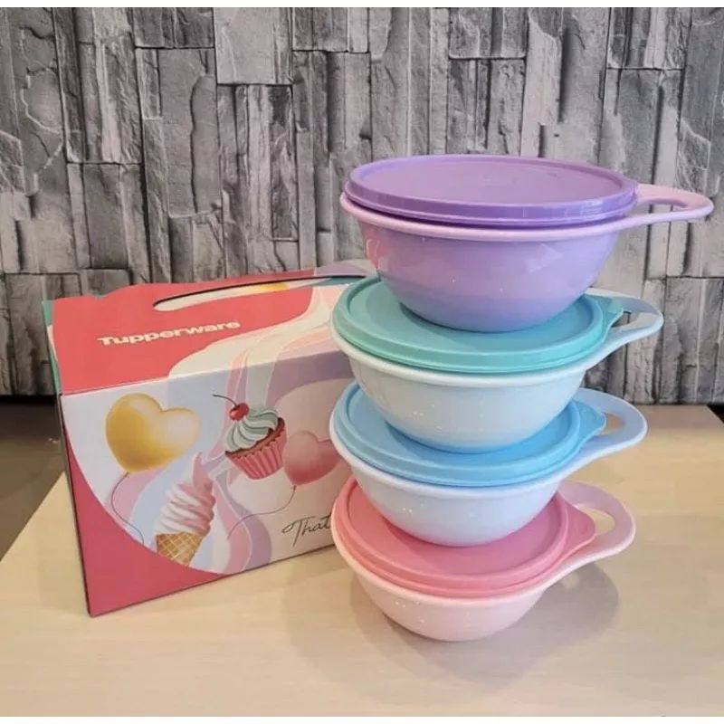 Tupperware EXCLUSIVE ITEM💥 Mini That's a Bowl with GIFTBOX 600ml (4pc ...