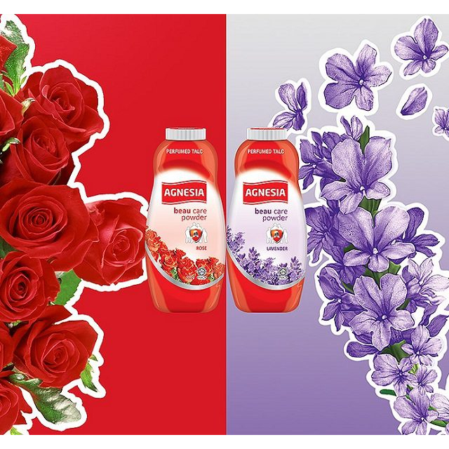 Agnesia Beau Care Powder 100g ( Lavender / Rose ) | Shopee Malaysia