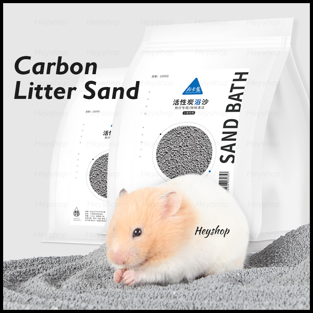 Bucatstate Carbon Litter Sand 1kg - Premium Hamster Bathing Sand Pasir ...