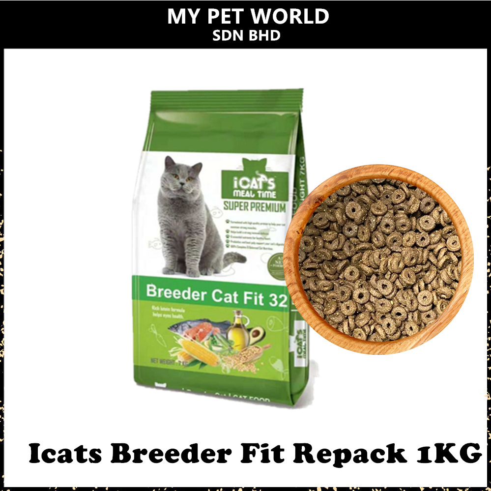 ICats Breeder Cat Fit 32 (Cat Food) 1KG (REPACK) | Shopee Malaysia