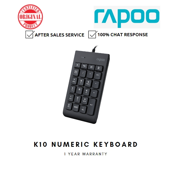 Rapoo K10 Numeric Keyboard Shopee Malaysia