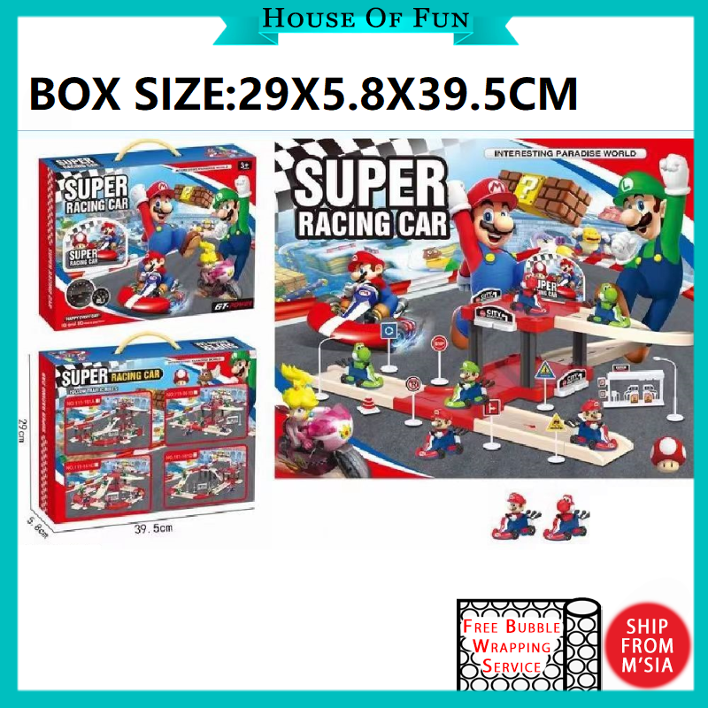 Super Mario and Friends Figure Luigi Mario Super Racing Car Collectible ...