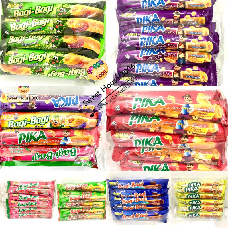 Bika 8pcs Keropok Bagi Bagi Pika Corn Stick Childhood Snack Makanan ...