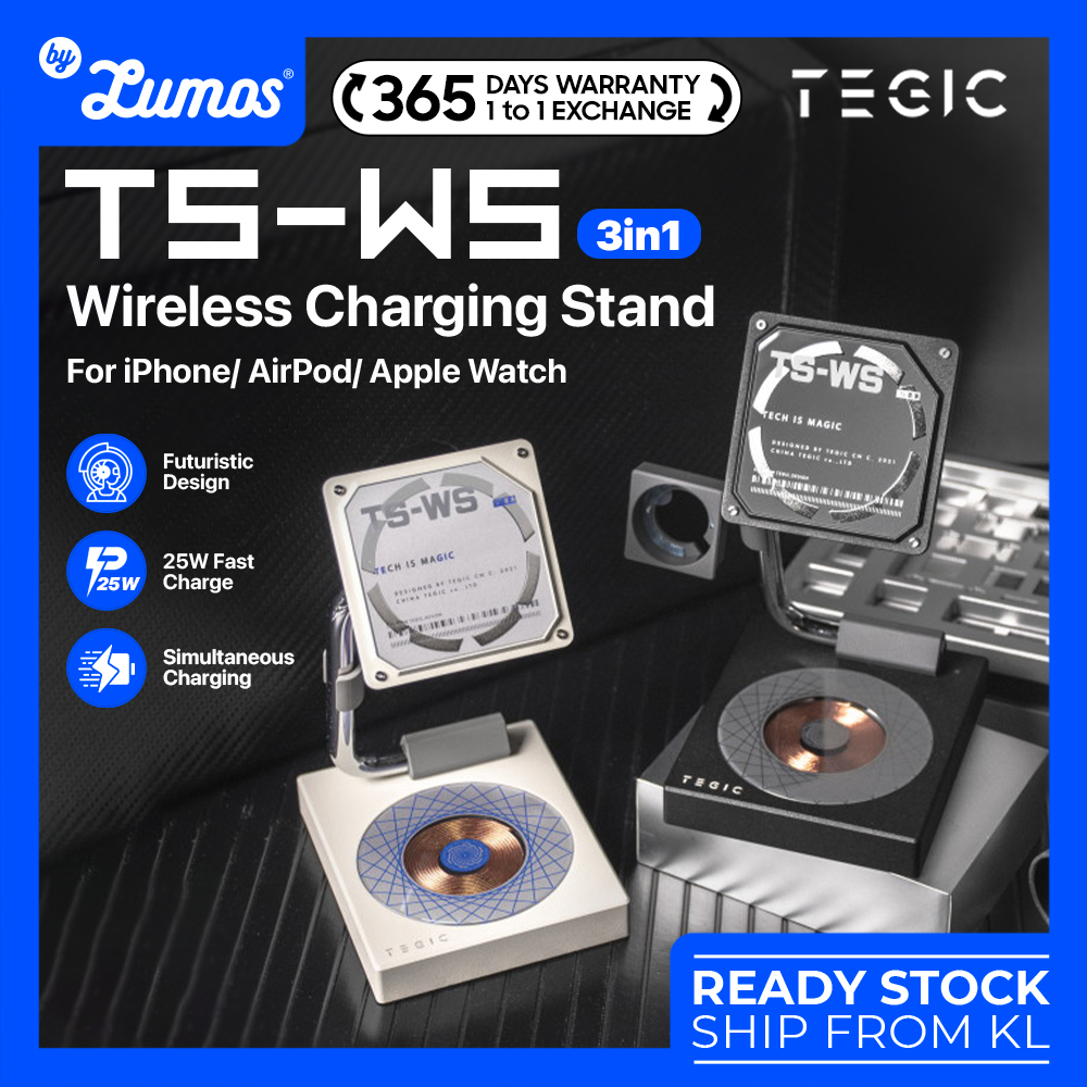 TEGIC TS-WS 3 in 1 Wireless Mag----Safe Charging Stand - The ultimate 3-in-1 charging solution ...