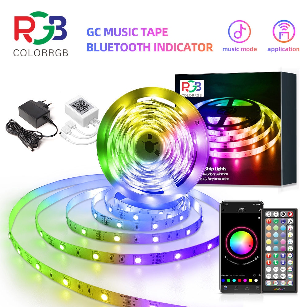 led light strip light Rgb15/ 20/30/40M with Remote APP control for ...