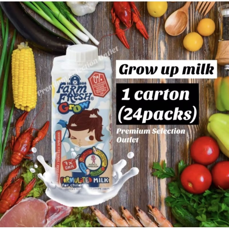 SUSU FARM FRESH GROW UP MILK 200ML X 24PACKS (1 CARTON) | Shopee Malaysia