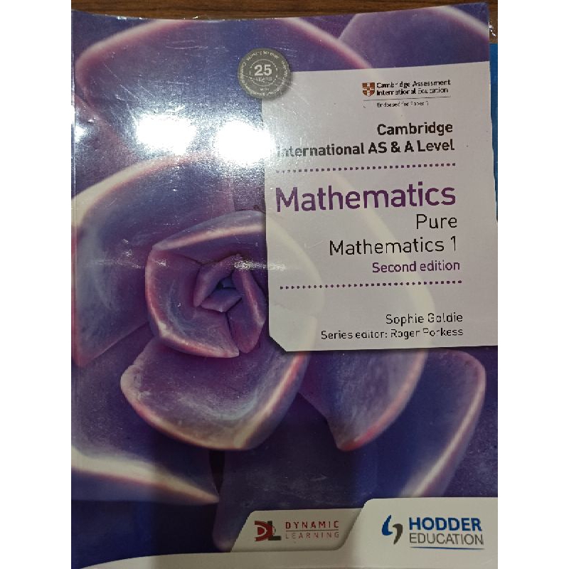 Original AS & A Level Mathematics Pure Mathematics 1 Text Book | Shopee ...