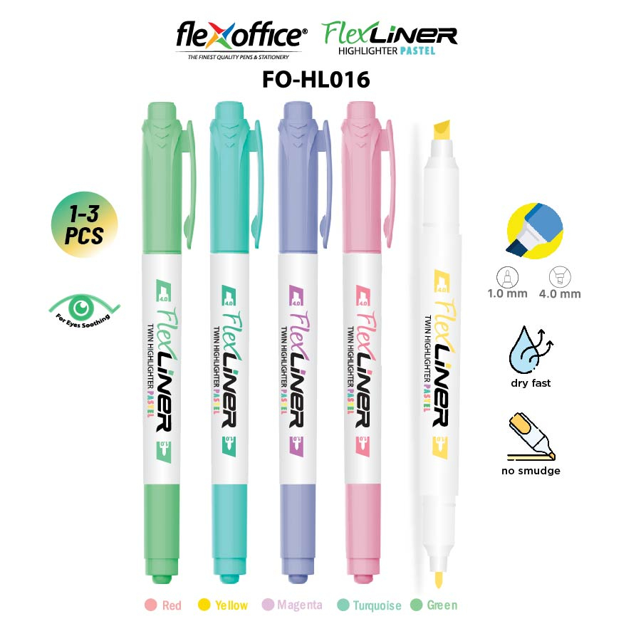 FlexOffice FlexLiner Pastel Highlighter (1 Pc) FO-HL016 | Shopee Malaysia