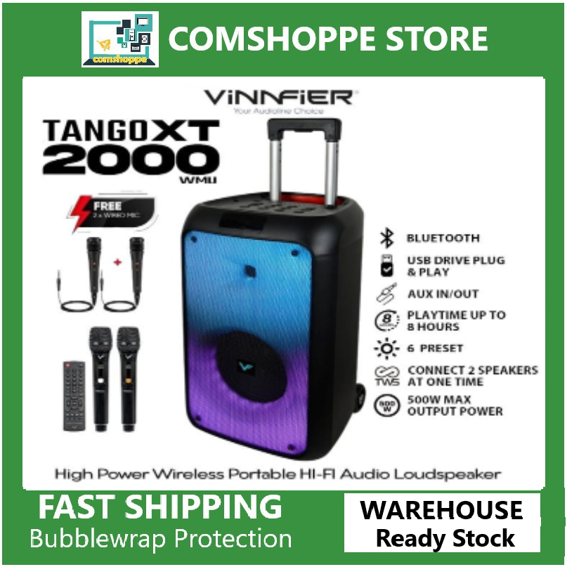 VF Tango XT2000 WMU 500W Bluetooth Portable HI-FI Audio Loud Speaker ...