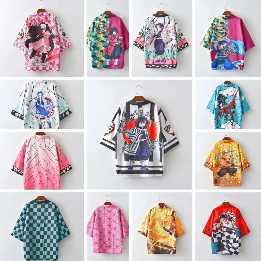 Anime Kimetsu No Yaiba Demon Slayer Cardigan Cosplay Kimono Style For ...