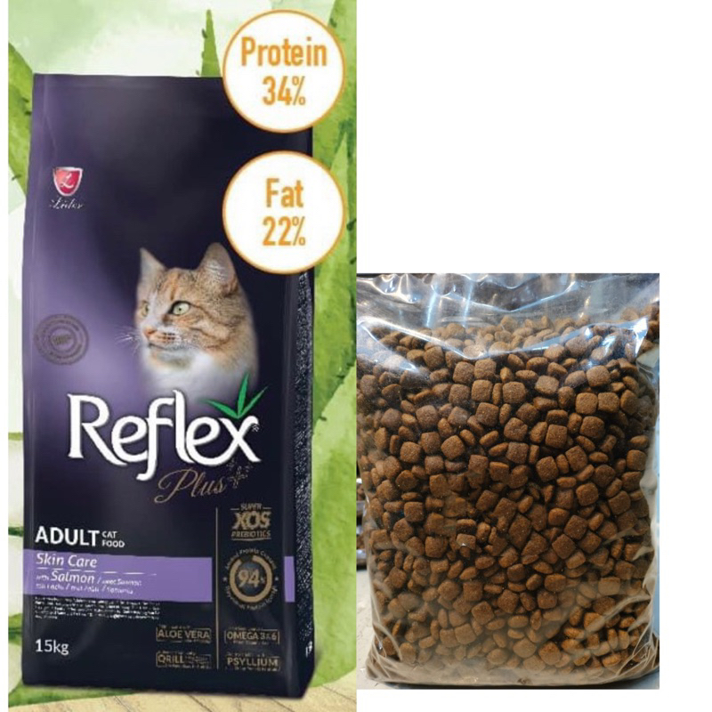 Reflex Plus Cat Food Skin Care Salmon 1kg REPACK | Shopee Malaysia