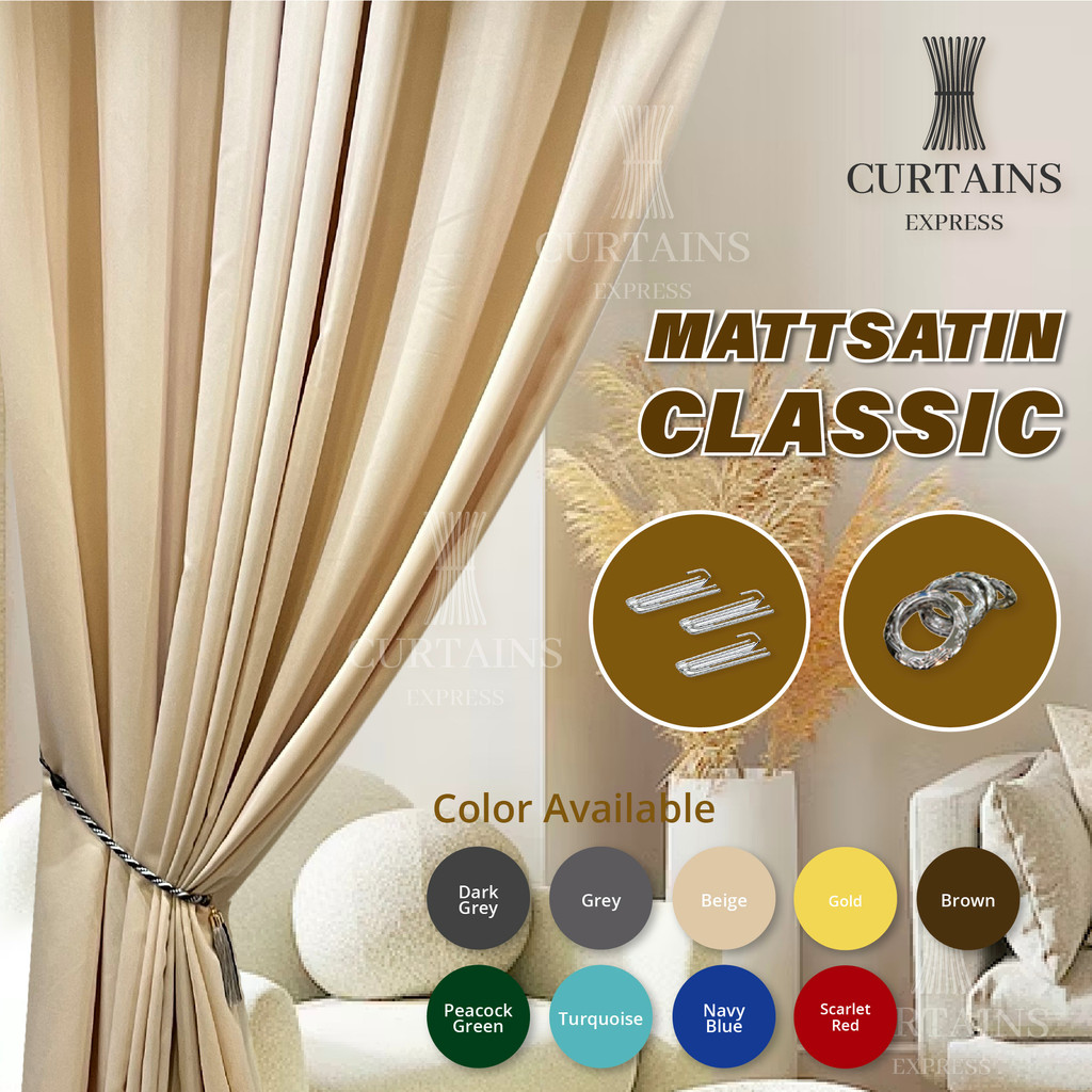 🔥ReadyStock🔥Classic Dim out Curtain /Langsir Siap Jahit / Langsir ...