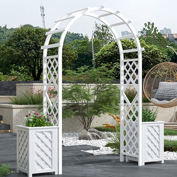 Anticorrosive wooden arch outdoor flower rack courtyard decoration ...