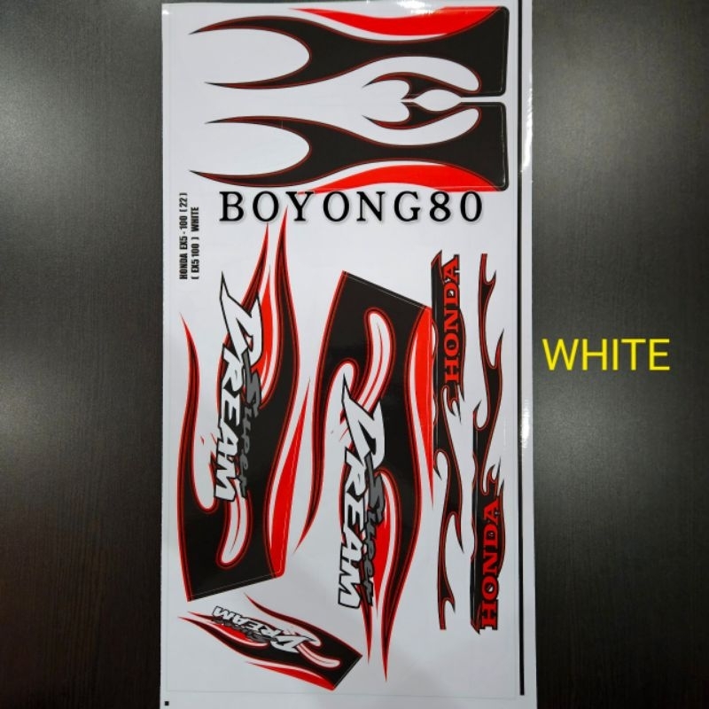 HONDA EX5 / EX5 DREAM CUSTOM DESIGN API SPECIAL EDITION BODY STICKER ...