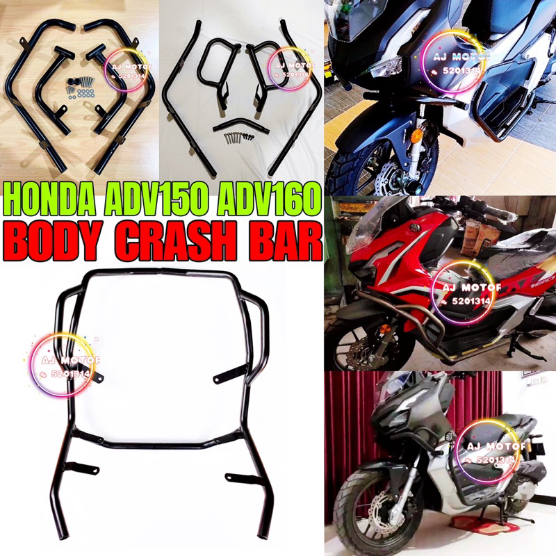 BODY CRASH BAR FOR HONDA ADV150 ADV160 ADV 150 160 ENGINE GUARD SIDE BODYGUARD BESI PROTECTOR ...
