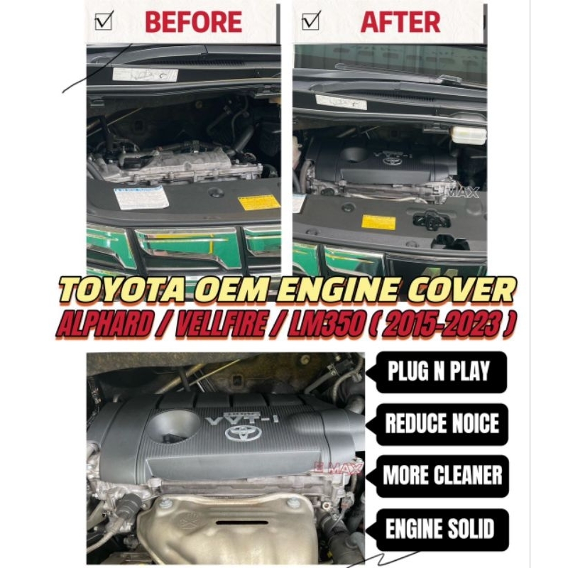 TOYOTA VELLFIRE ALPHARD LM350 AGH30 OEM ENGINE COVER 2015-2023 | Shopee ...
