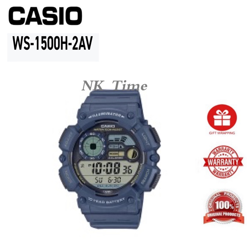 CASIO WS-1500H-2AV / WS-1500H-2A / WS-1500H DIGITAL WATCH 100% ORIGINAL ...