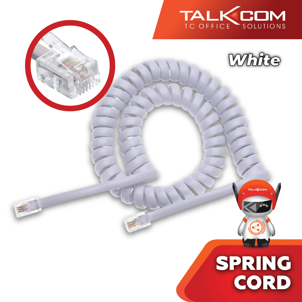 Telephone Spring Cord Handset Cable (RJ21) | Shopee Malaysia