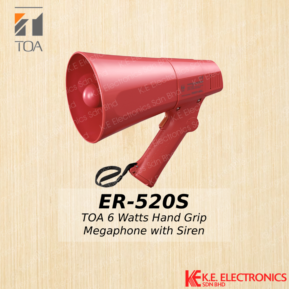 TOA ER-520S 6 Watts Hand Grip Type Megaphone with Siren | Shopee Malaysia