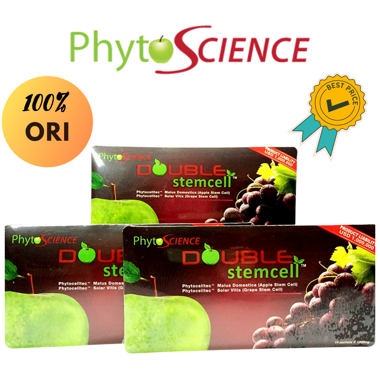 PHYTOSCIENCE DOUBLE STEMCELL 100% ORI WHOLESALE WELCOMED (1 pack 15 sachets) | Shopee Malaysia
