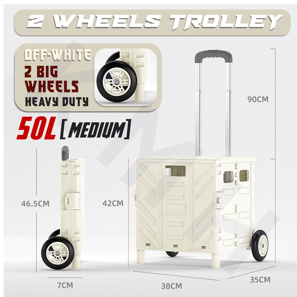 50L 75L Extra Large 8 Wheels Climbing Trolley Storage Foldable Shopping ...