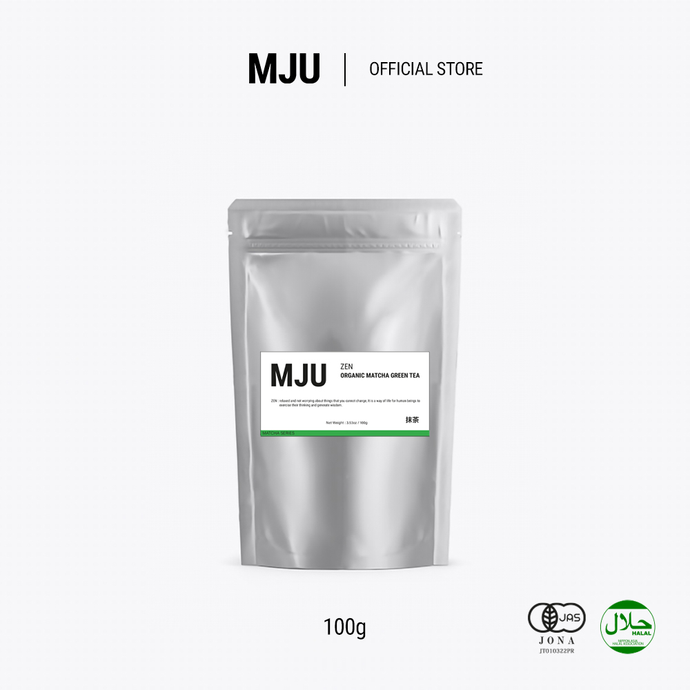 MJU - ZEN / Premium Japanese Matcha Green Tea Powder - 100g (Halal ...