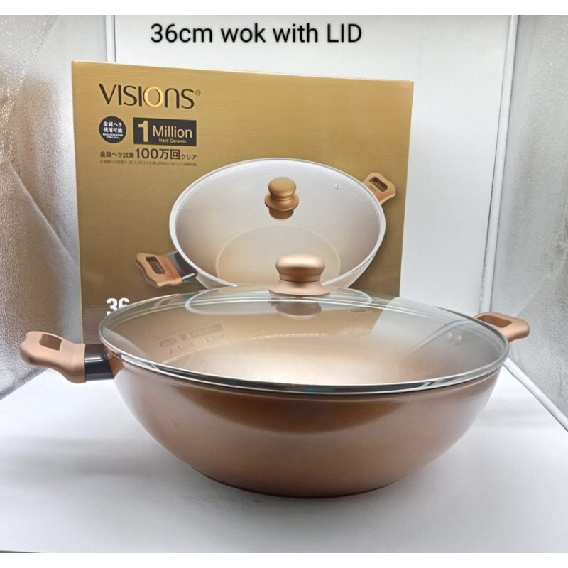 VISION METAL COOKWARE 36CM WOK WITH LID | Shopee Malaysia