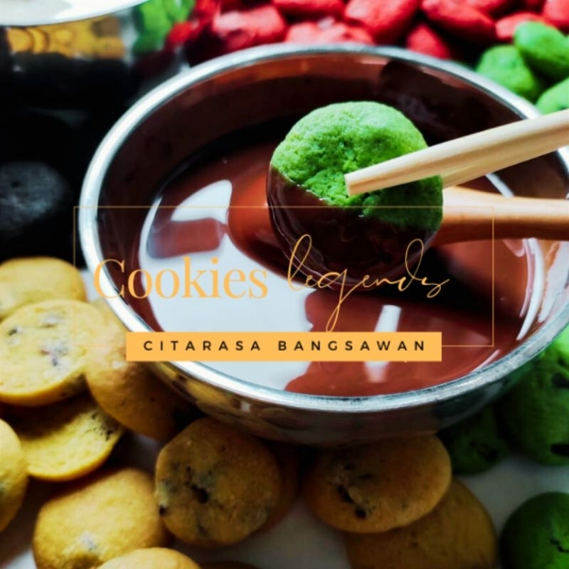 Premium Home Made Cookies Celup Coklat Chip (Pandan/Classic/Dark ...