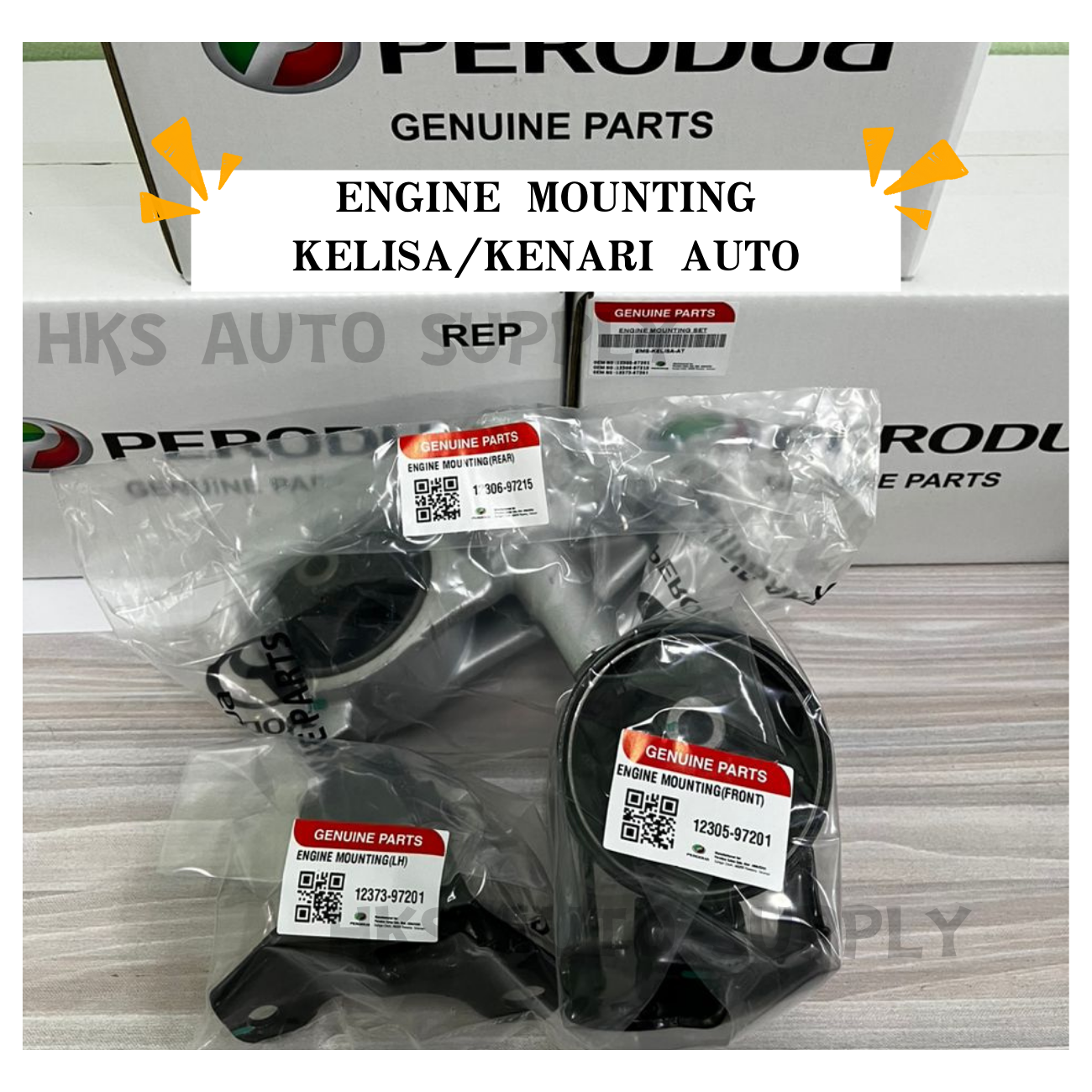 PERODUA KELISA / KENARI ENGINE MOUNTING SET AUTO (3PCS) ORIGINAL # ...