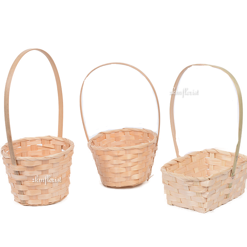 BASKET FRUIT with handle Hamper Rattan Basket Bakul Rotan Buluh ...