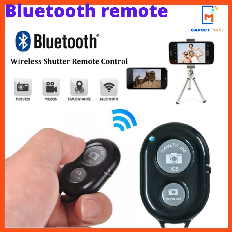 10M Bluetooth Shutter Selfie Remote Control Wireless Phone Controller ...