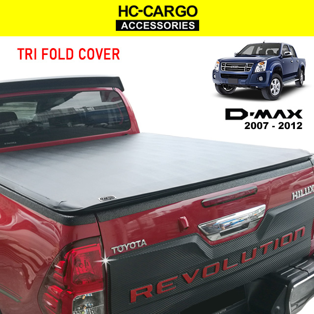 Isuzu D-Max 2007-2012 Tri-Fold Cover Flat Canvas Soft Lid Canvas No ...