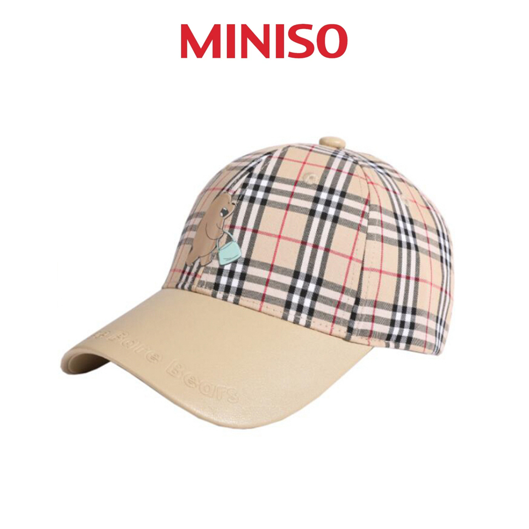MINISO_We Bare Bears Collection 5.0 Checked Baseball Cap (Grizz ...