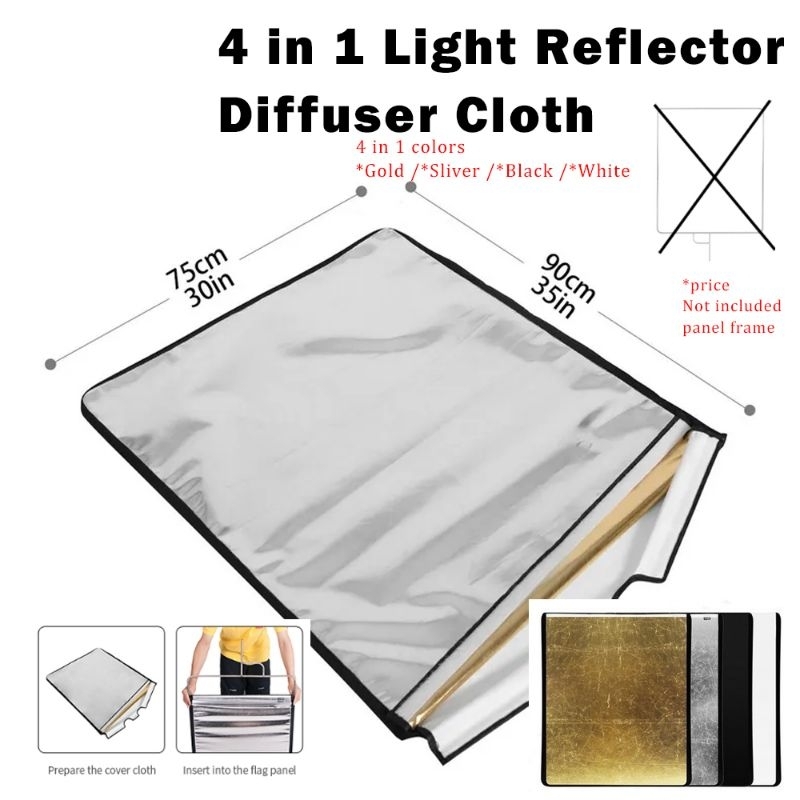 Selens 4in1 75x90cm Flag Panel Reflector Diffuser Cloth Accessories for ...
