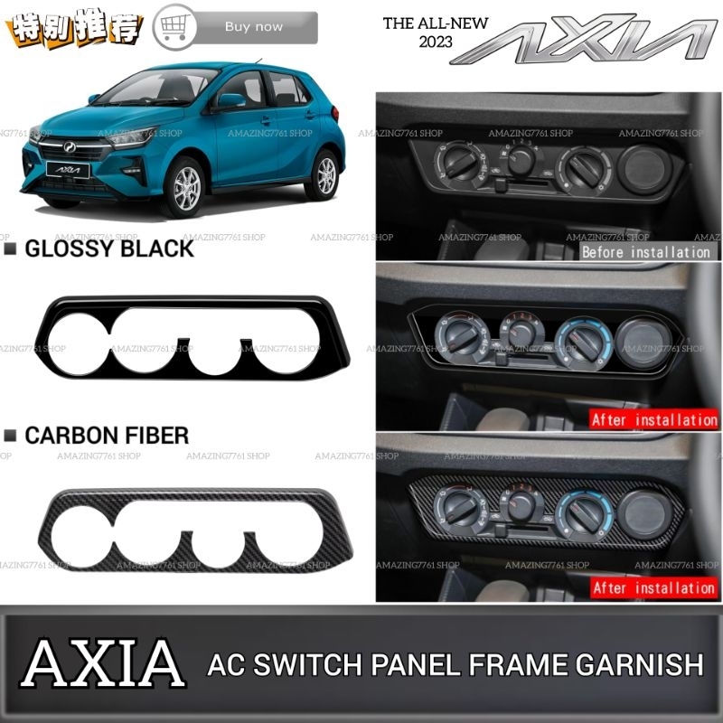 AMAZING PERODUA NEW AXIA 2023-2024 LOW SPEC CAR CENTER AC SWITCH PANEL ...
