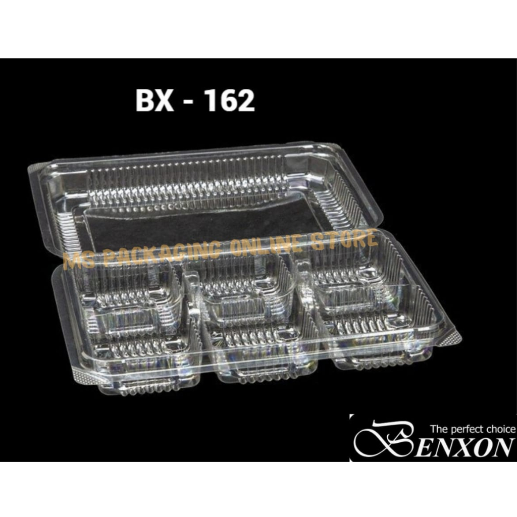 6 Compartment BENXON-162 Plastic Tray(100pcs± ) Bakery Disposable ...