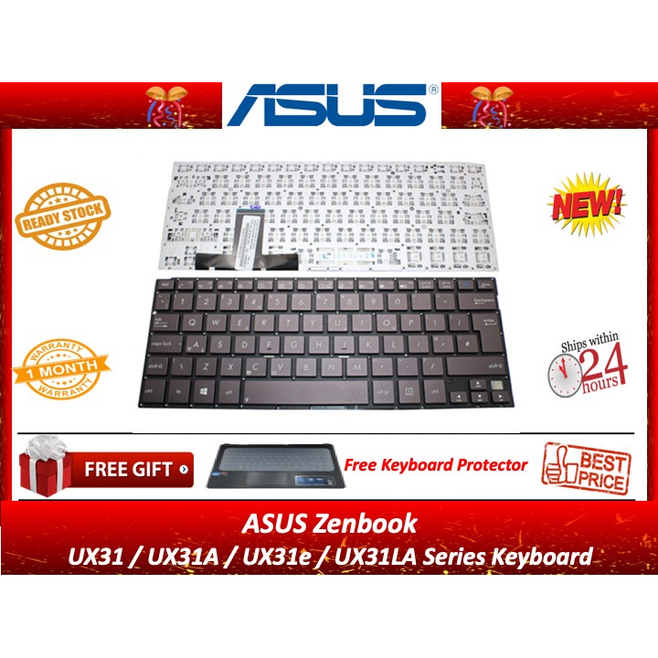 Asus Zenbook Ultrabook UX31 UX31A UX31E BX31A BX31E Keyboard 🎁 Free ...
