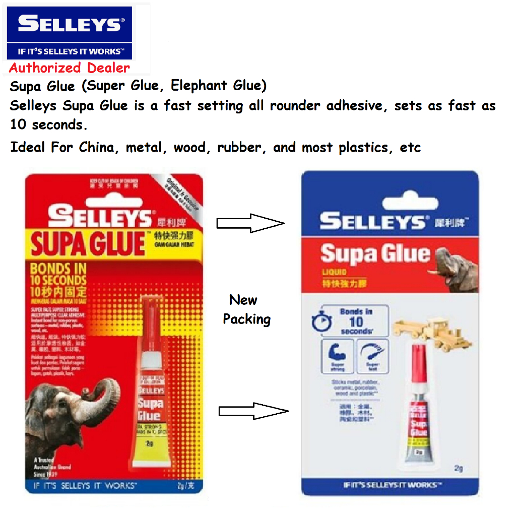 Original Australia Selleys Supa Glue Super Glue Elephant Glue Gam Gajah ...