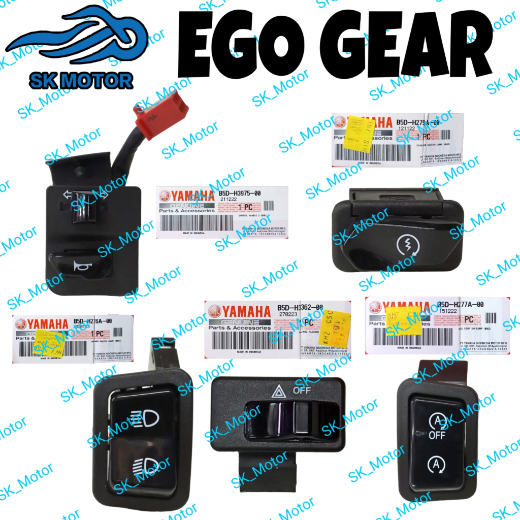 Yamaha EGO GEAR Original Handle Switch Left Starter Hi Low Button ...