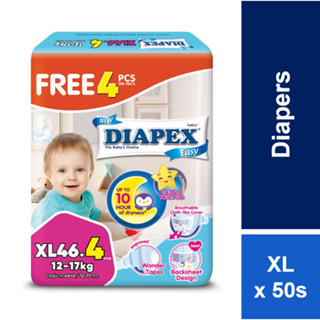 ( Extra 4 pieces ) Diapex Easy TAPE Diapers - S76+4, M70, L56+4,XL46+4 ...