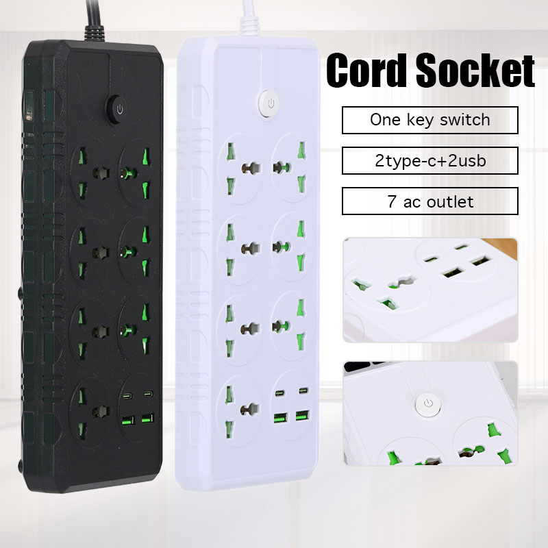 Universal Power Socket Extension With USB Ports Power Strip Surge ...