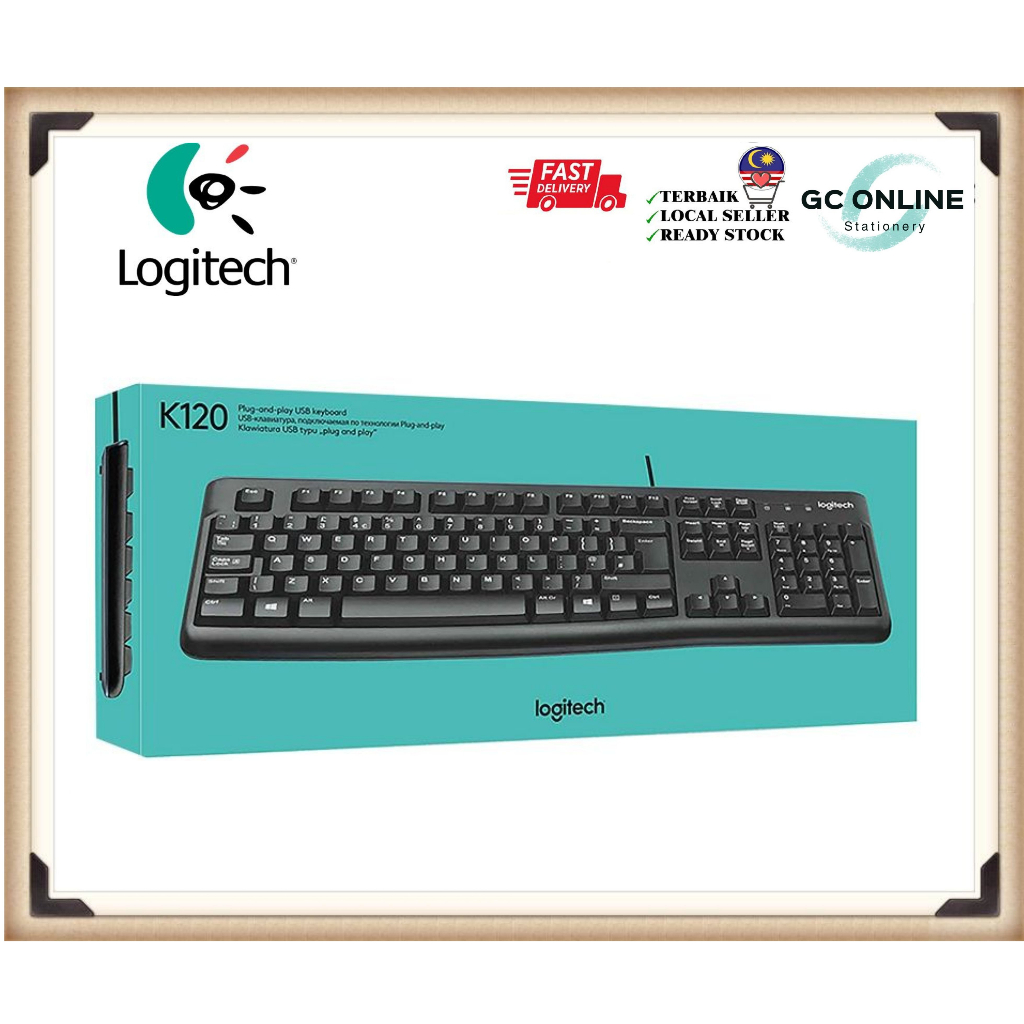 Logitech K120 USB Wired Keyboard - Black | Shopee Malaysia