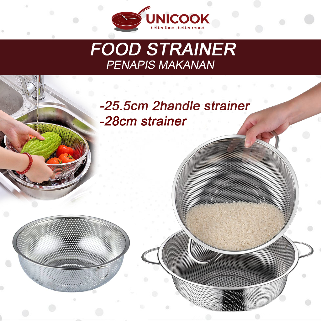 KitchKaki Food Strainer washing Bowl 28.5cm Vegetable Fruit Rice Washer ...