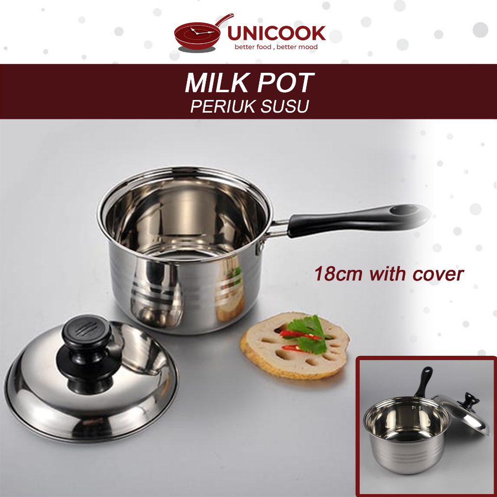 High Quality Single Handle Non-magnetic Stainless Steel Milk Pot / 奶锅 ...