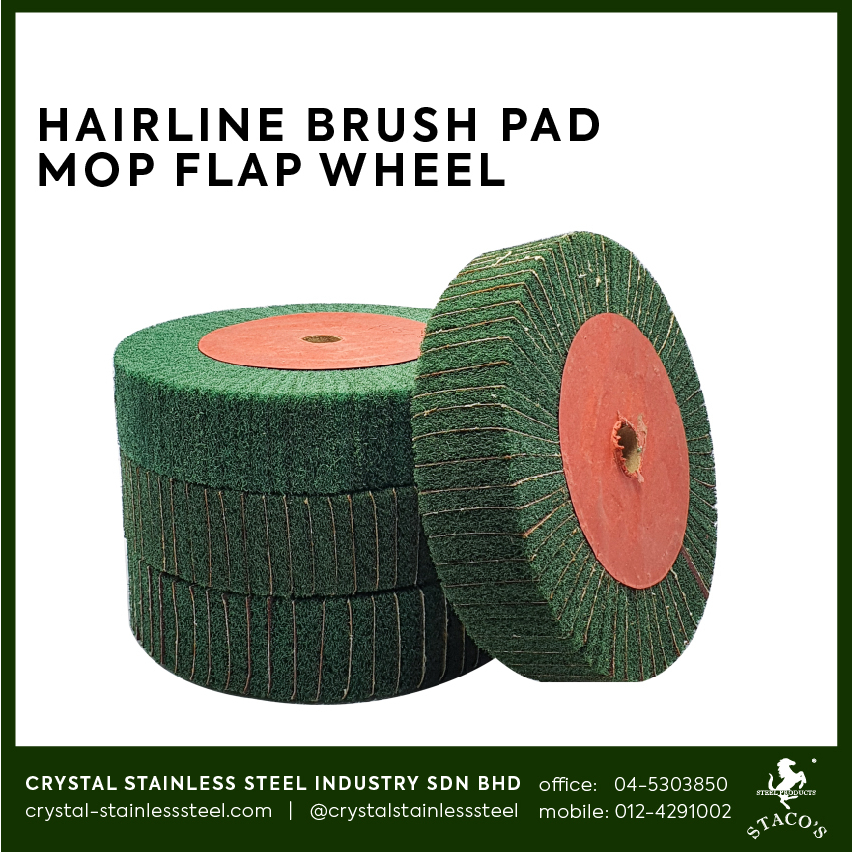 STACOS Non Woven Nylon Fiber Hairline Brush Pad Drum Mop Flap Wheel ...