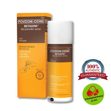 Betadine Dry Powder Spray 55g | Shopee Malaysia