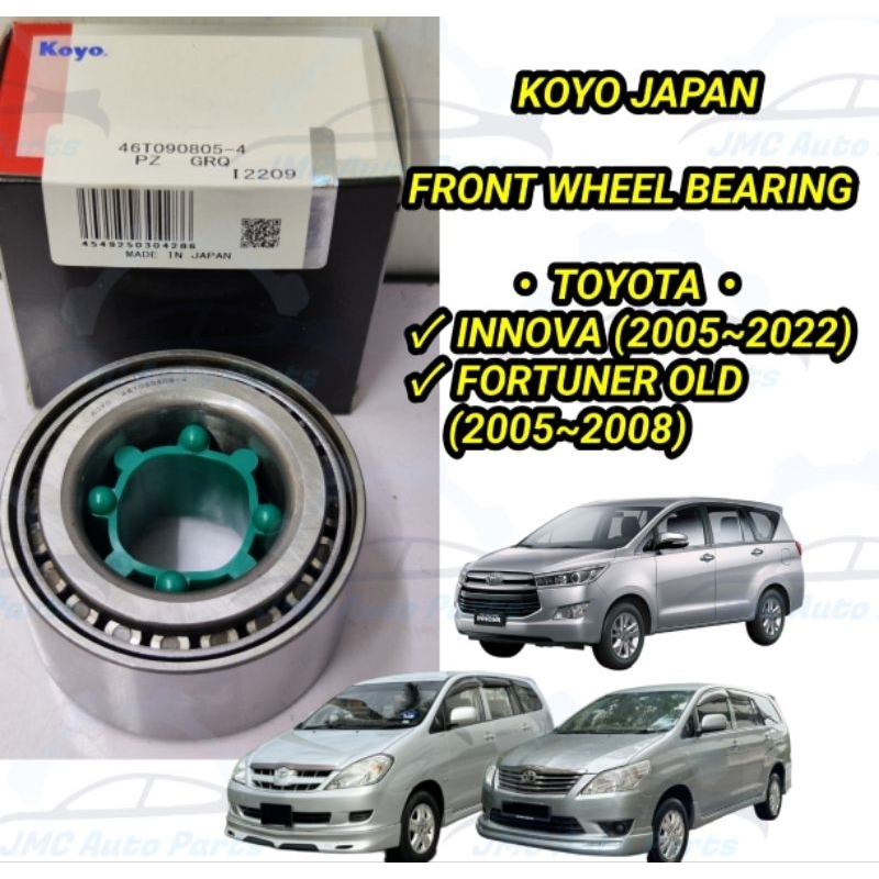 KOYO JAPAN TOYOTA INNOVA 2005~PRESENT / FORTUNER OLD KUN60 TGN51 ...